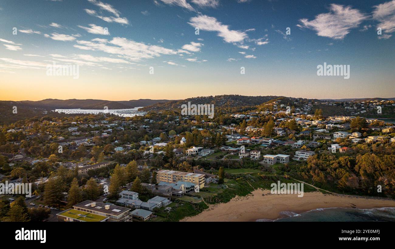 A breathtaking aerial view of Mona Vale Beach in the Northern Beaches ...