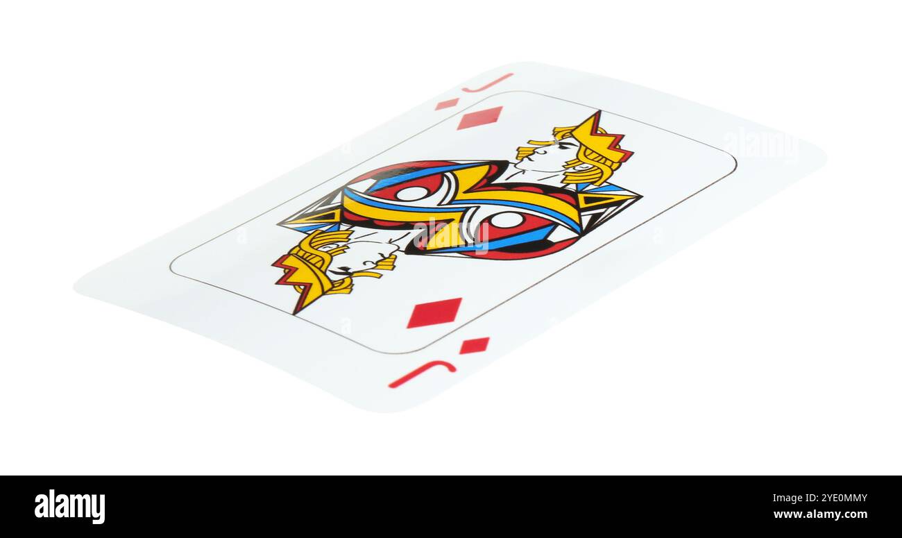 Poker game. One playing card isolated on white Stock Photo - Alamy