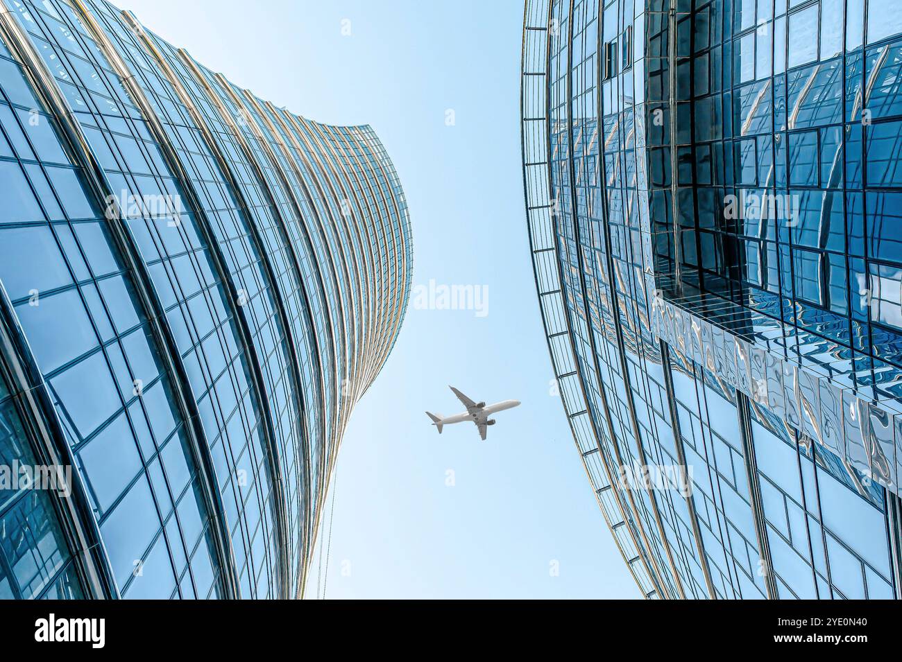Stylish airplane silhouette hi-res stock photography and images - Alamy