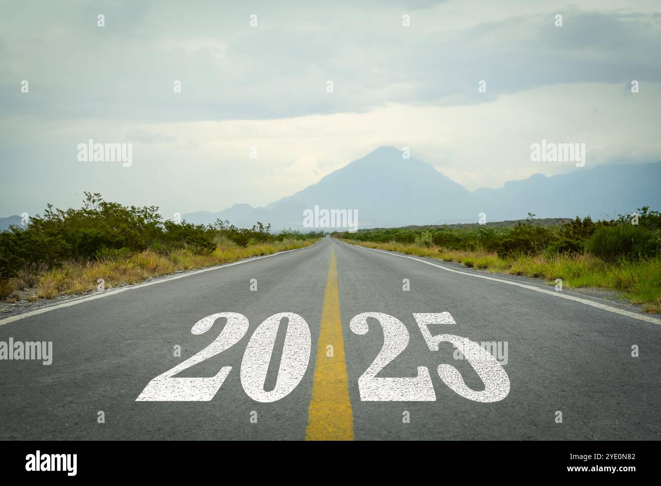 Road 2025 concept new hi-res stock photography and images - Alamy
