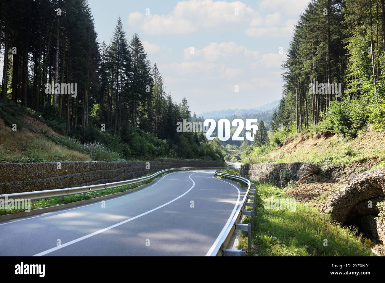 Route 2025 road sign hi-res stock photography and images - Alamy