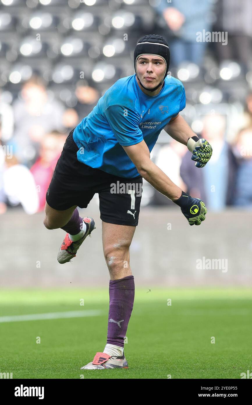 Derby County goalkeeper Jacob Widell Zetterstrom during the Sky Bet ...