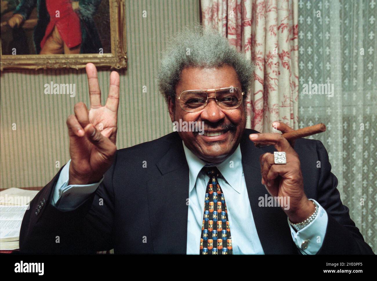 Donald King, legendary American boxing promoter photographed at the ...