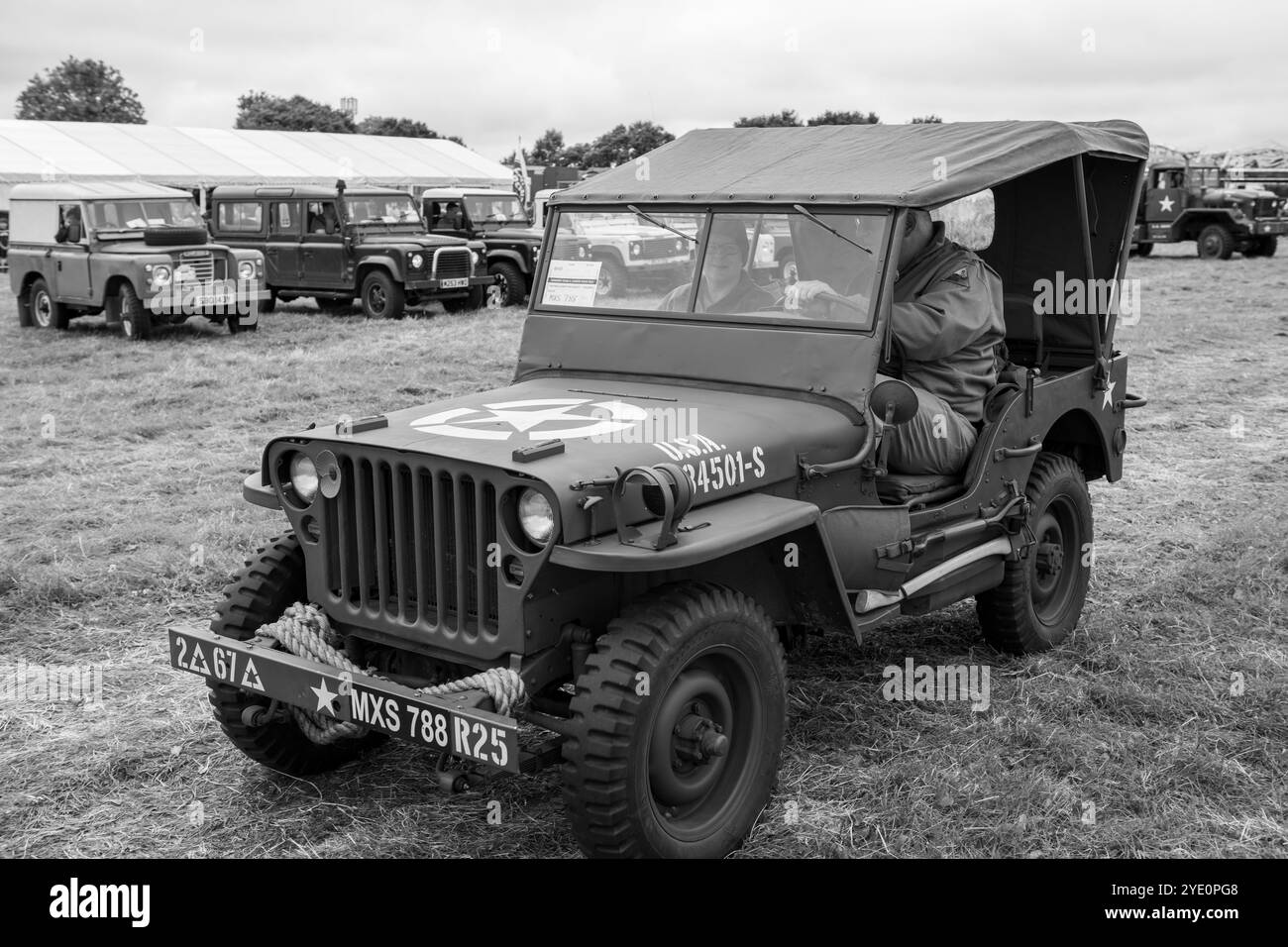 White jeep driving on country hi-res stock photography and images - Alamy