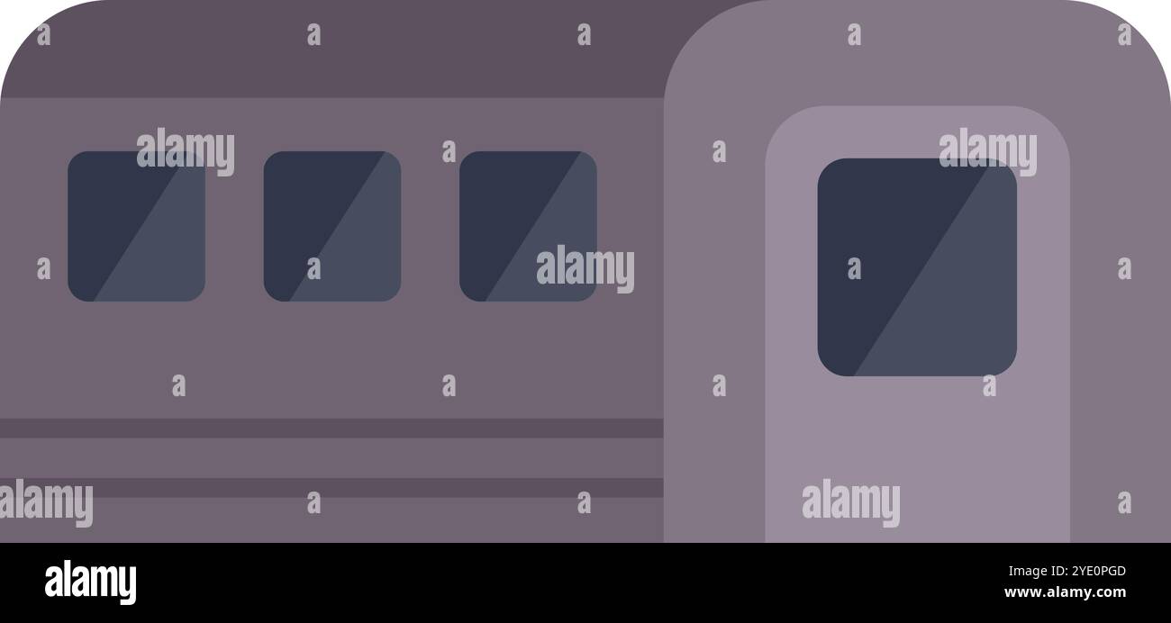Minimalist vector illustration of a modern train wagon isolated on ...
