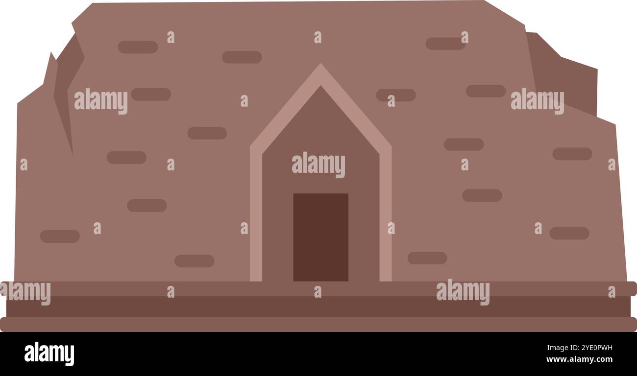 Old abandoned stone building with a weathered facade, crumbling with ...