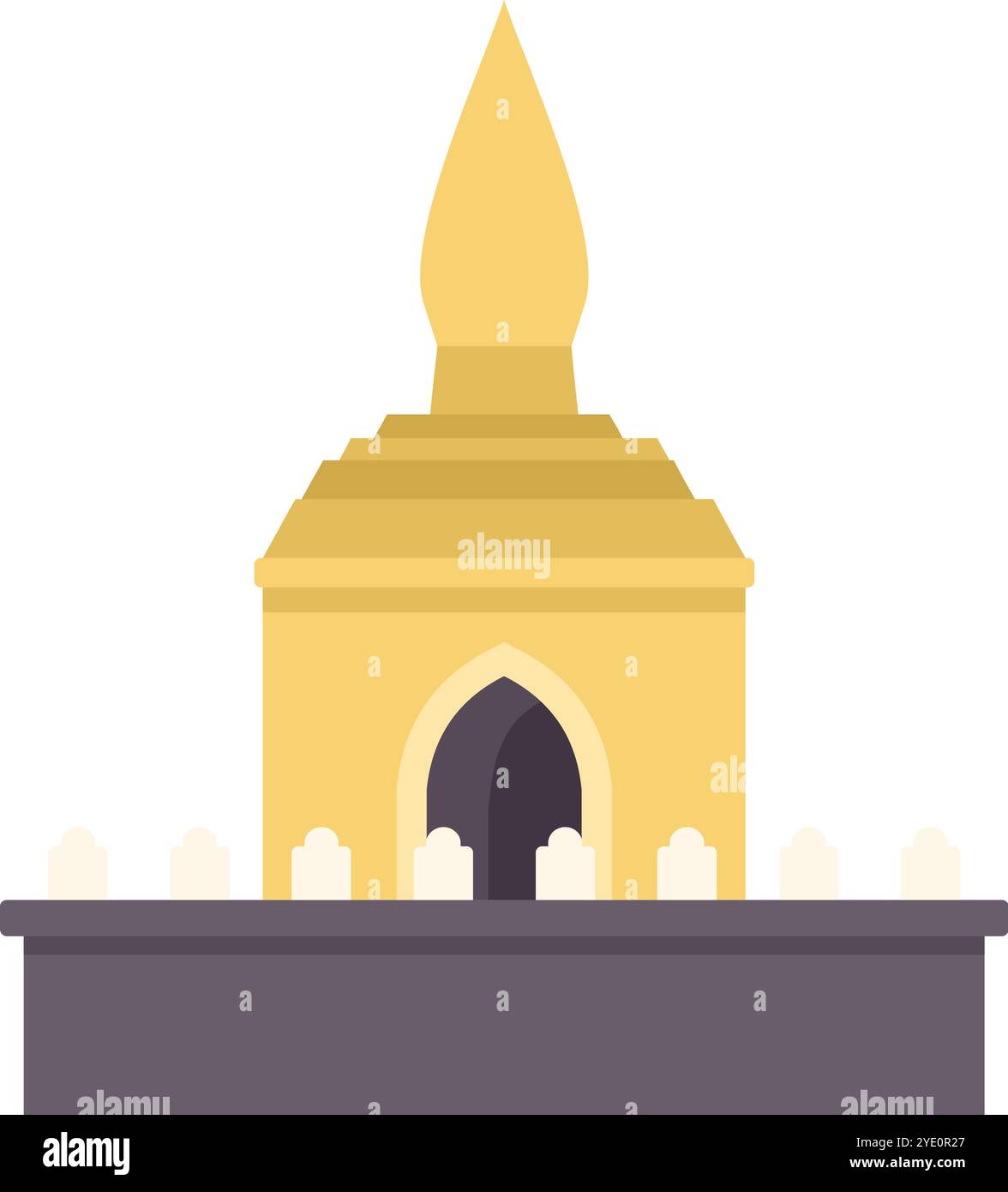 Pha that luang lao religious monument with golden stupa representing ...