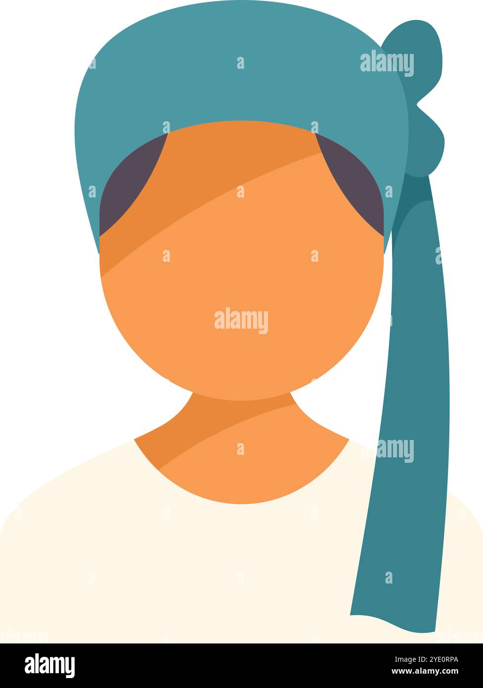 Faceless young woman wearing headscarf smiling and posing for avatar ...