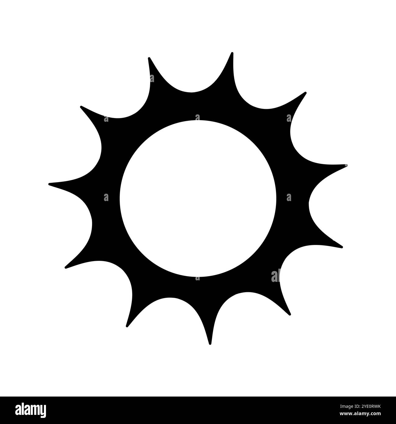 Shiny orange sun vector Black and White Stock Photos & Images - Alamy
