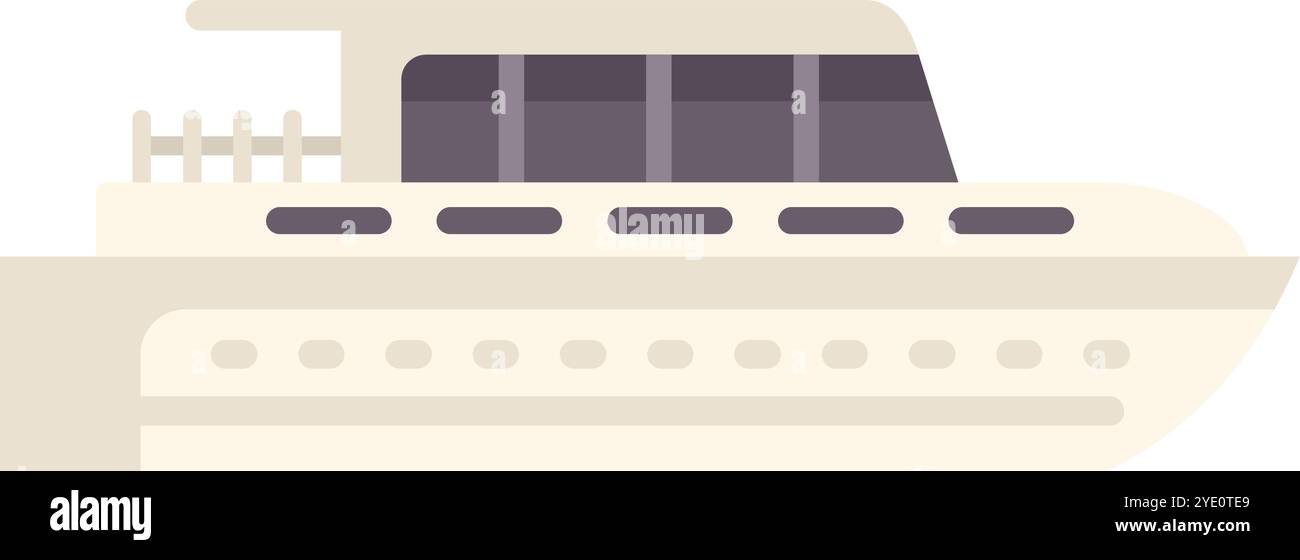 Modern tourist or public transportation passenger ferry boat is sailing ...