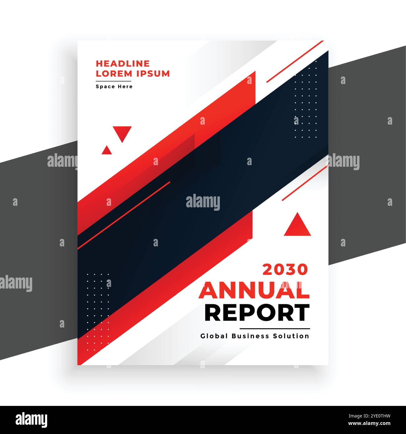 red professional business flyer annual report brochure design Stock ...