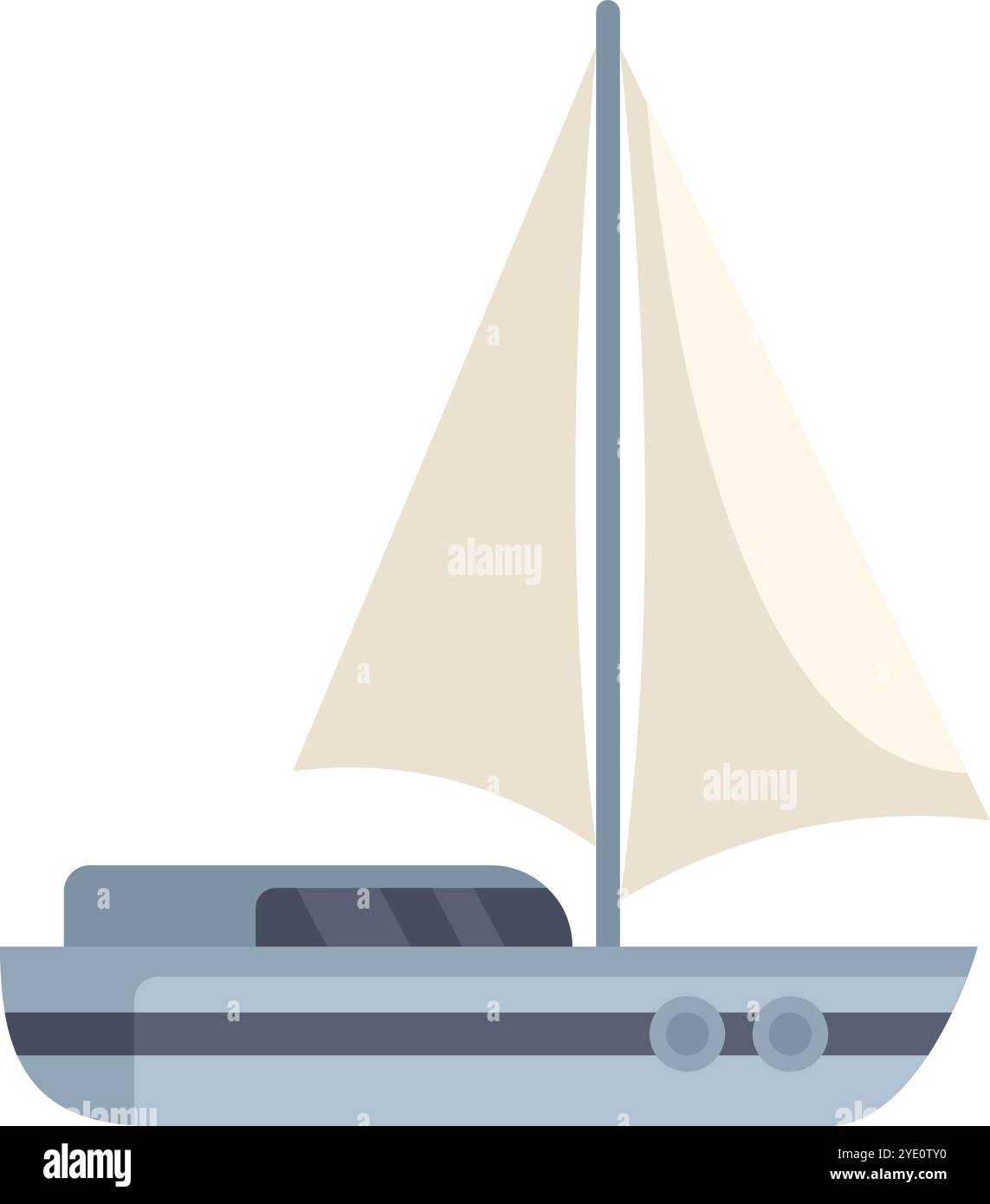 Yacht side view Stock Vector Images - Alamy