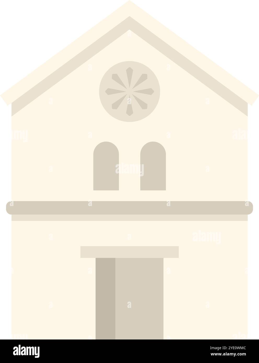 Church facade sky architecture Stock Vector Images - Alamy