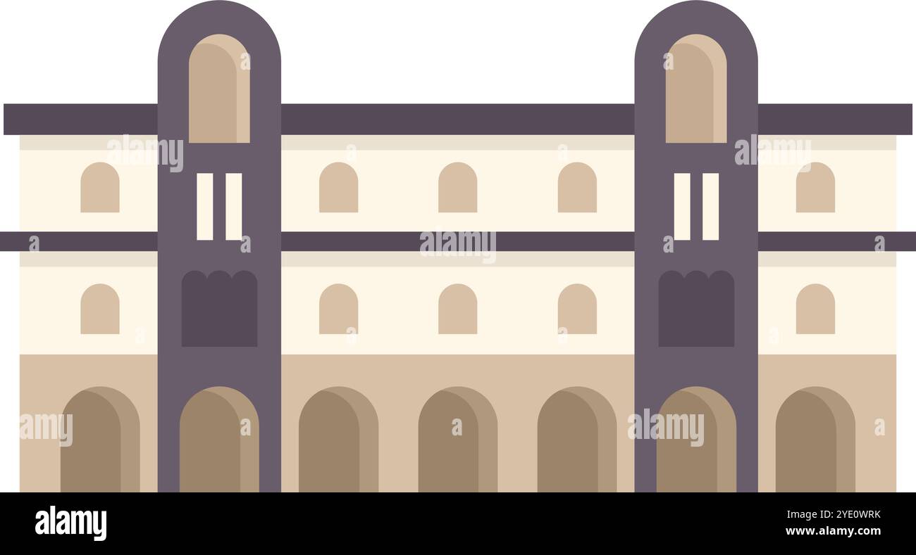 Palazzo vecchio building facade representing famous italian ...