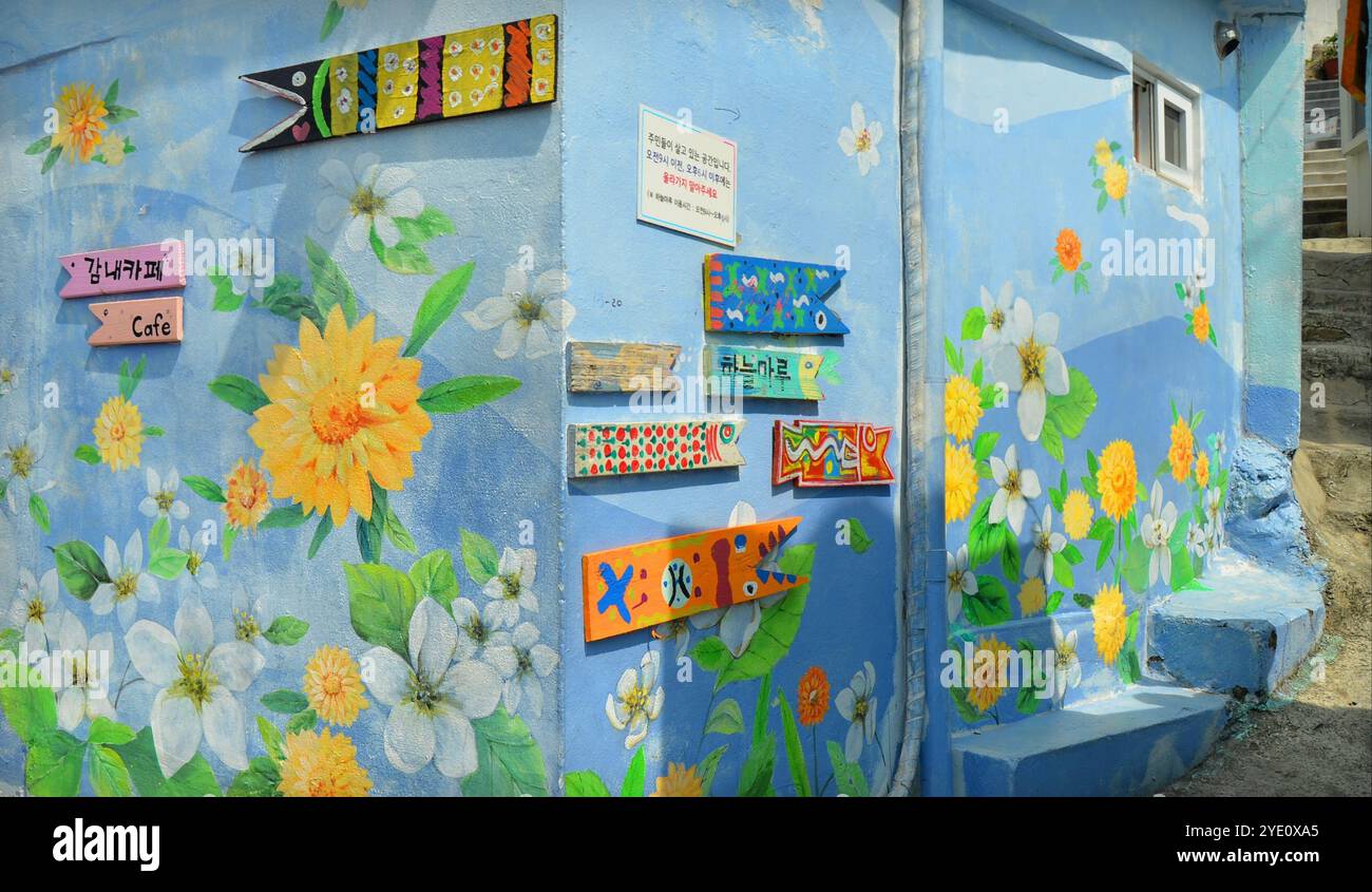 Mural in Gamcheon Culture Village (Korean: 감천문화마을) is a town within ...