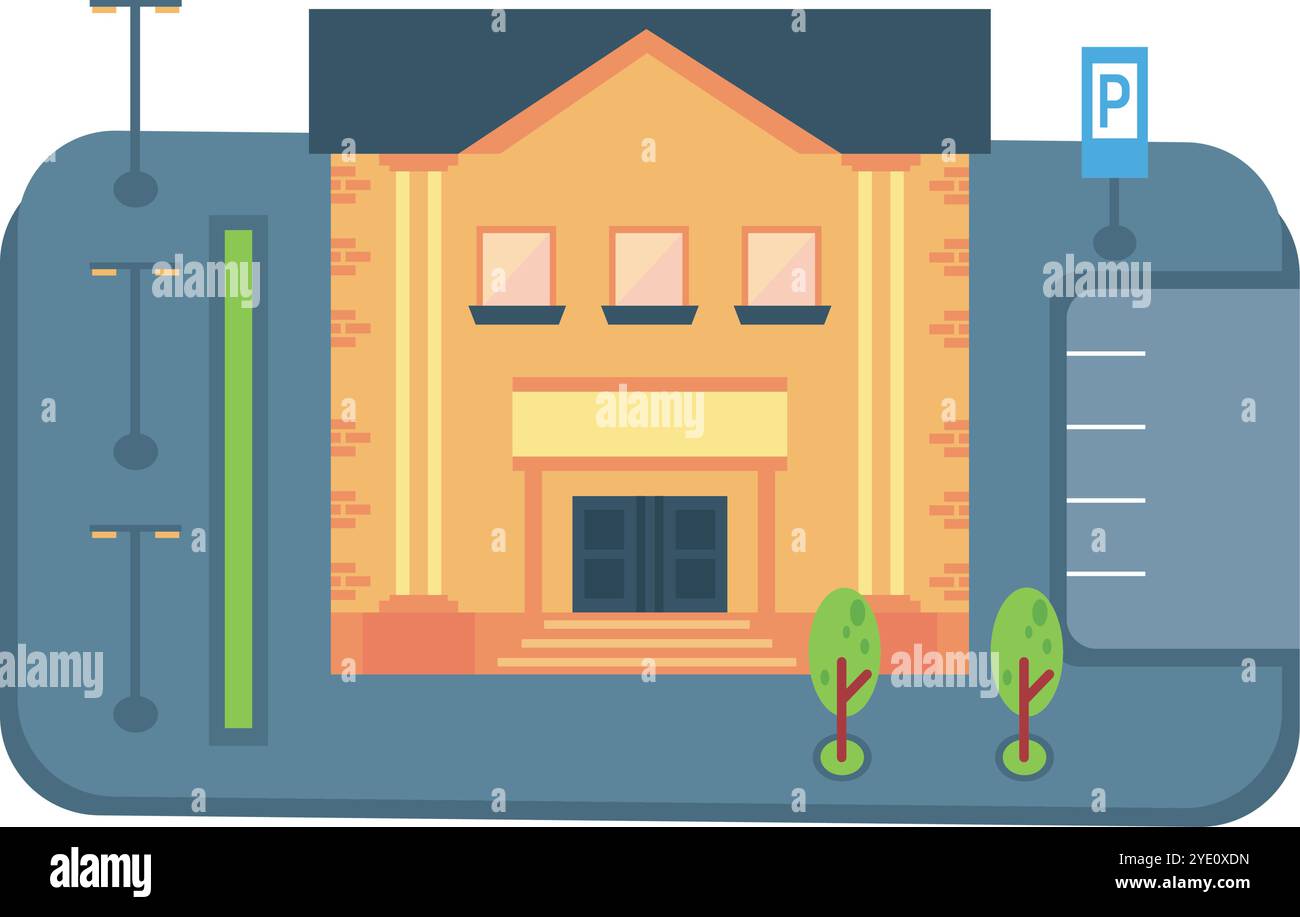building and parking urban infrastructure Stock Vector Image & Art - Alamy
