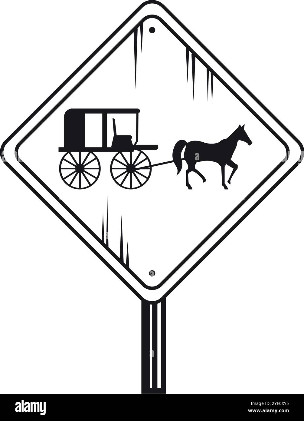 Amish road signage Cut Out Stock Images & Pictures - Alamy