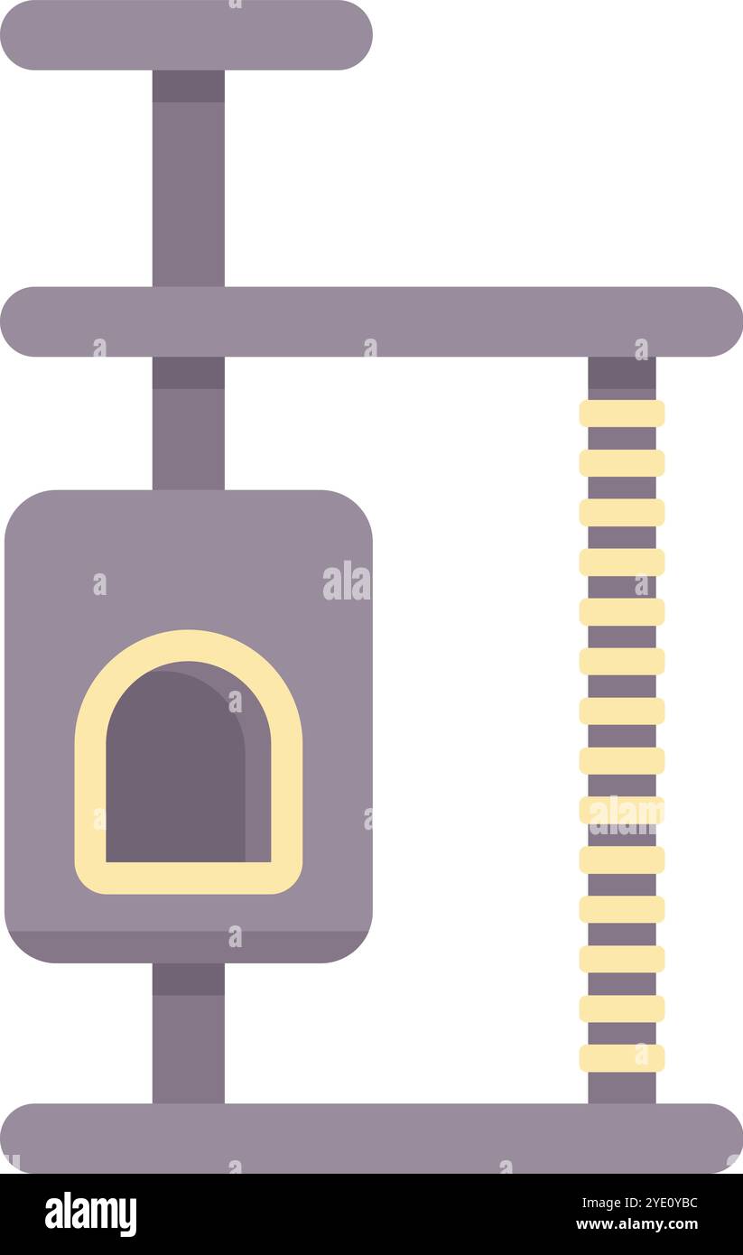 This modern cat tower features a scratching post and a cozy hideaway ...