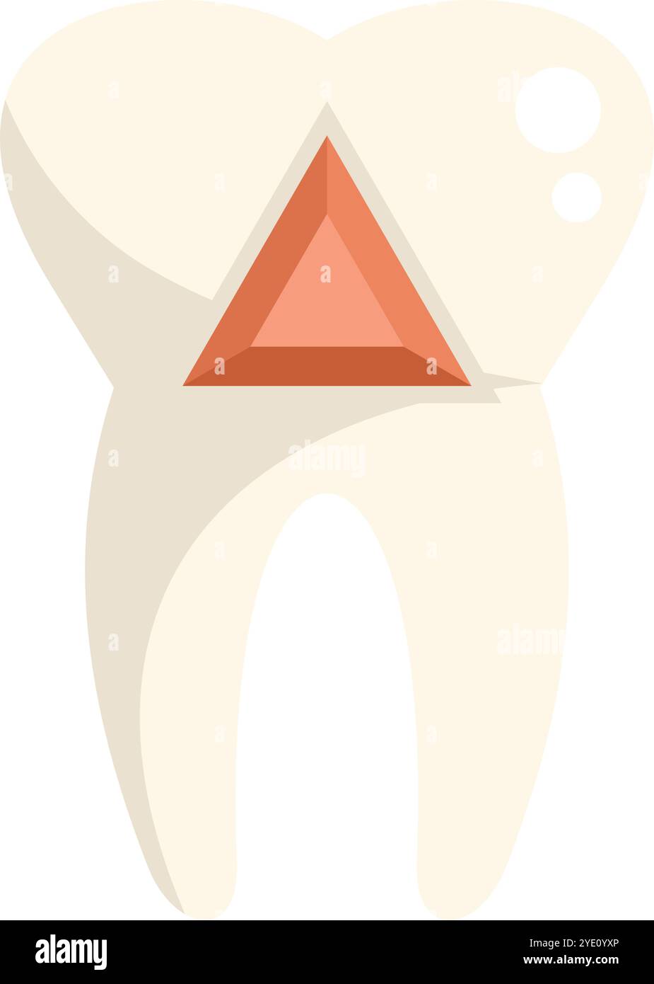 Cartoon illustration of a white tooth showing a filling Stock Vector ...