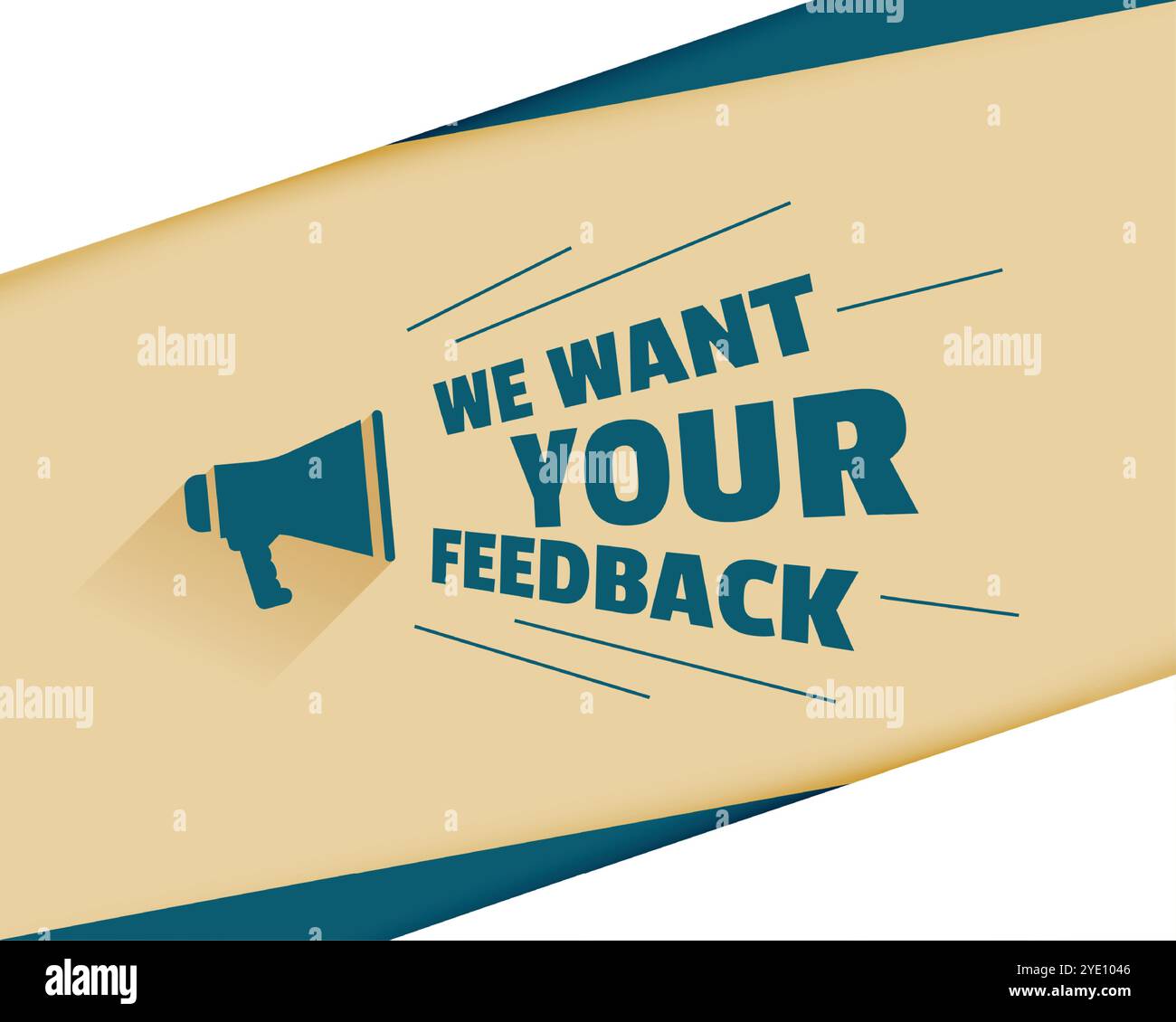 we want your feedback with megaphone background Stock Vector Image ...