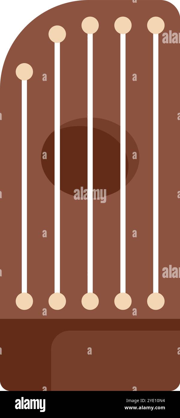 This vector illustration features a gusli, a traditional russian ...