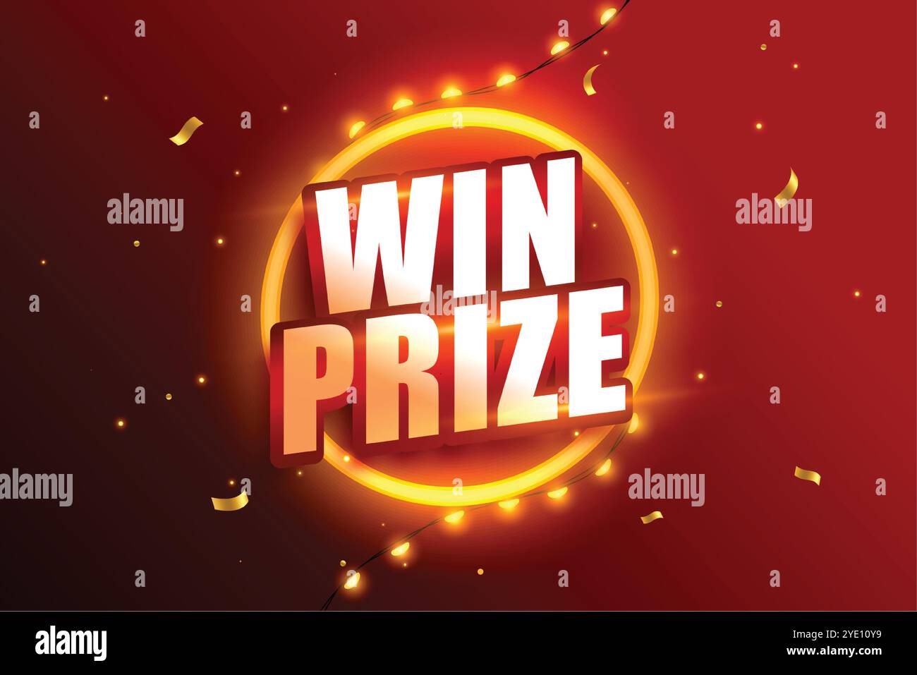 promotional win prize banner with light effect vector Stock Vector ...