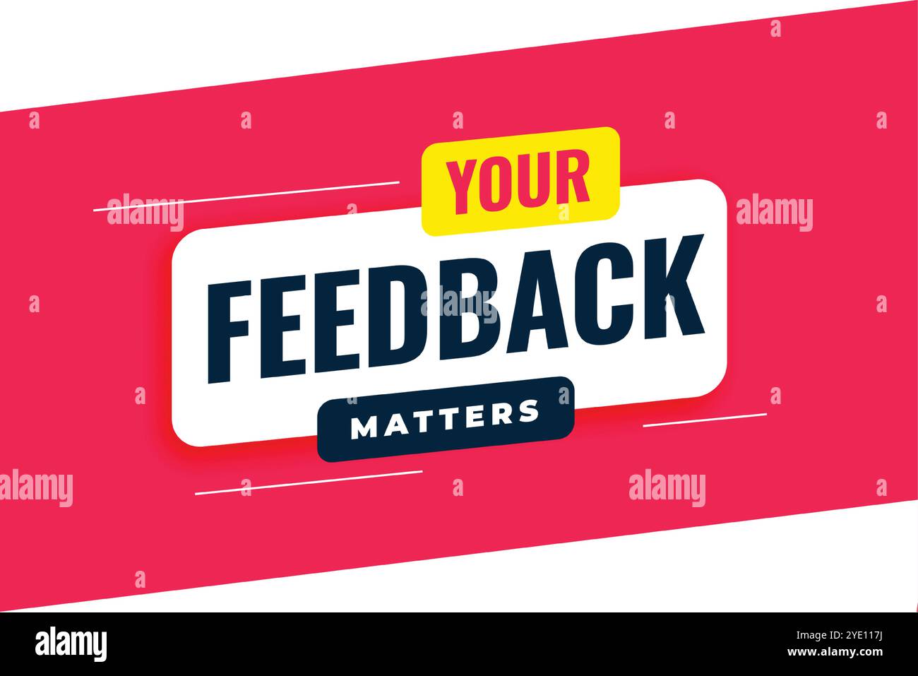 feedback opinion poster design template Stock Vector Image & Art - Alamy
