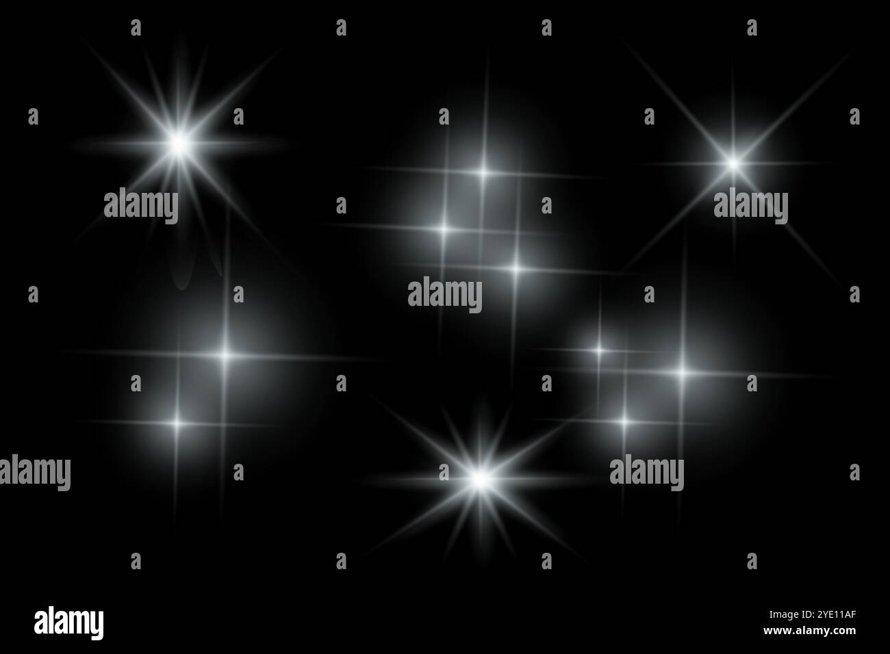 Silver sparkle lights, flashing lights, light effects, sunlight lens flare, glowing ray beams ...