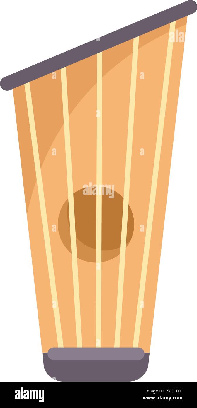 Gusli, ancient plucked string instrument having a flat resonating ...