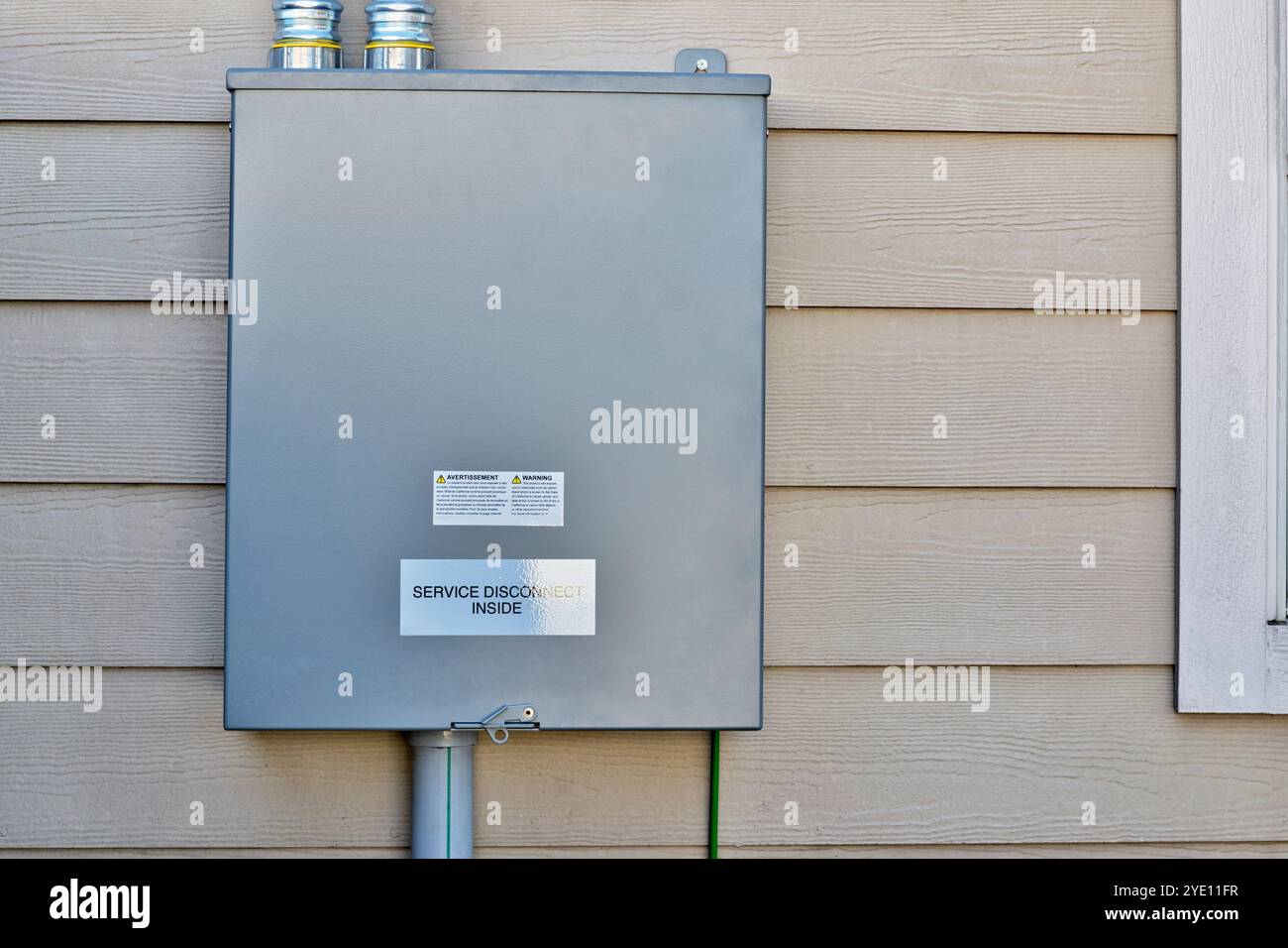 Standby generator transfer switch disconnect box junction wall ...