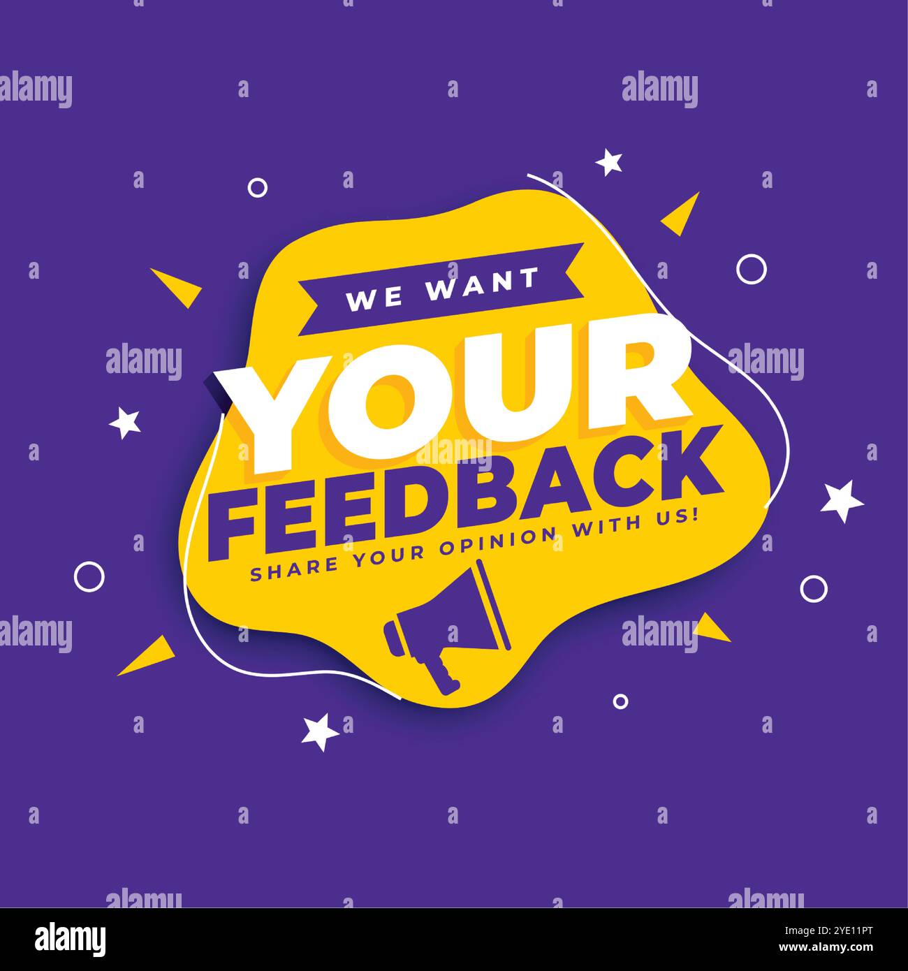 feedback background with megaphone design Stock Vector Image & Art - Alamy