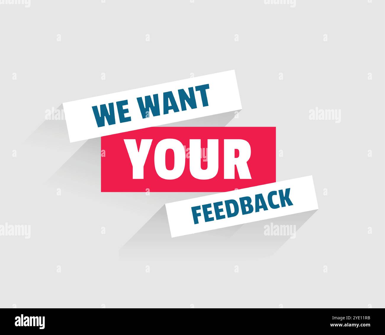 flat we want your feedback template Stock Vector Image & Art - Alamy
