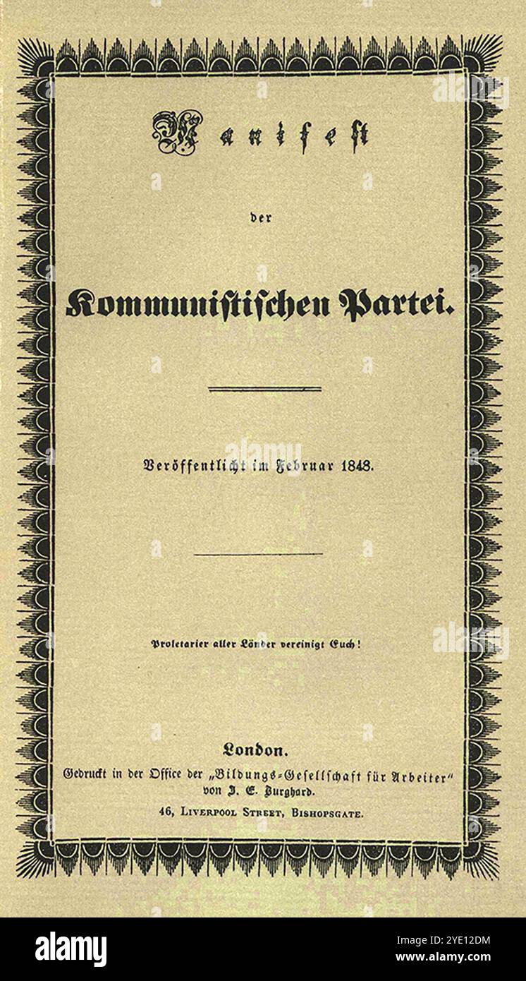 Cover of the communist manifesto hi-res stock photography and images ...