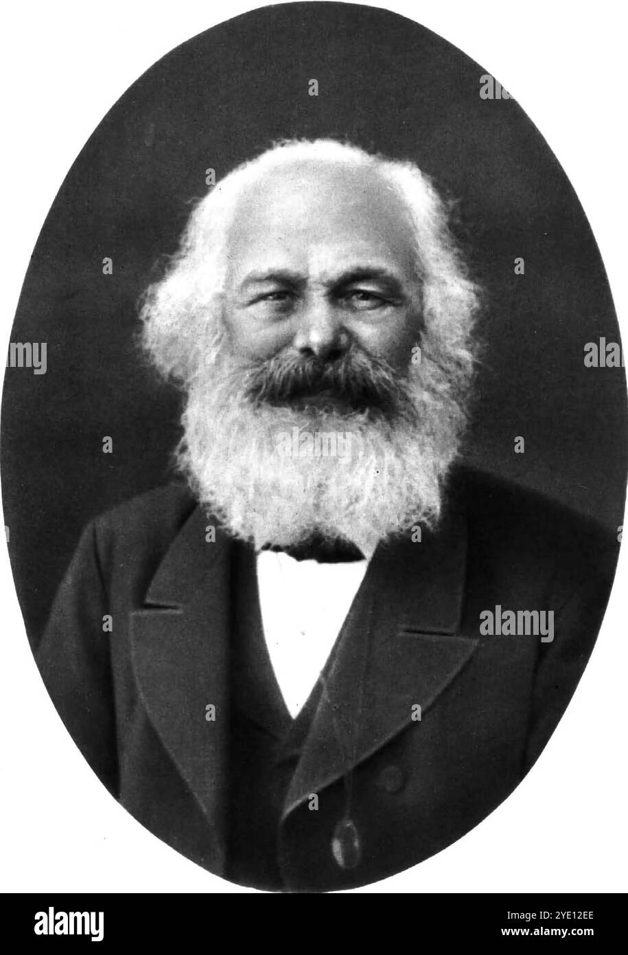A portrait of the socialist thinker Karl Marx from 1882. In this photo ...