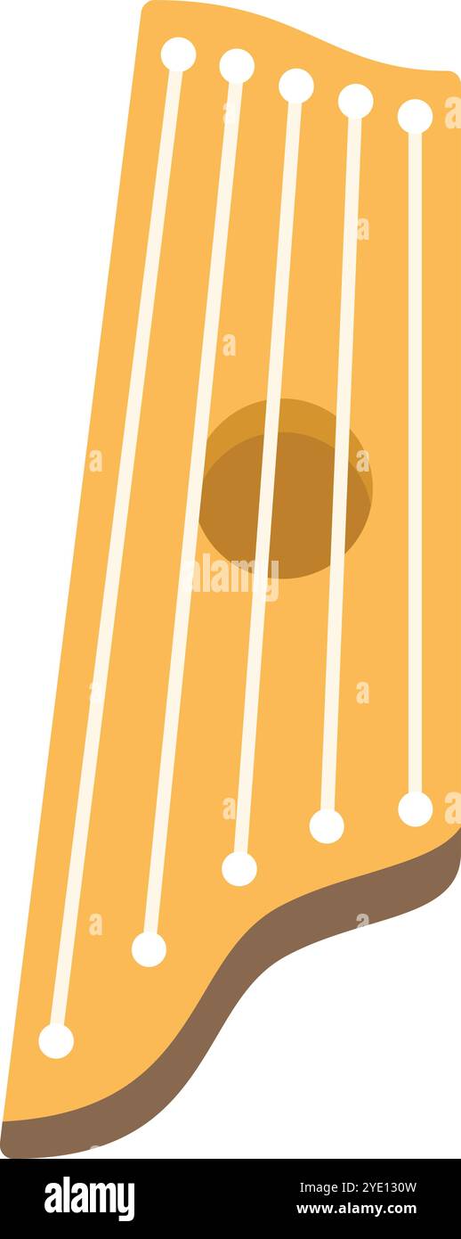 Illustration representing a gusli, a traditional russian stringed ...