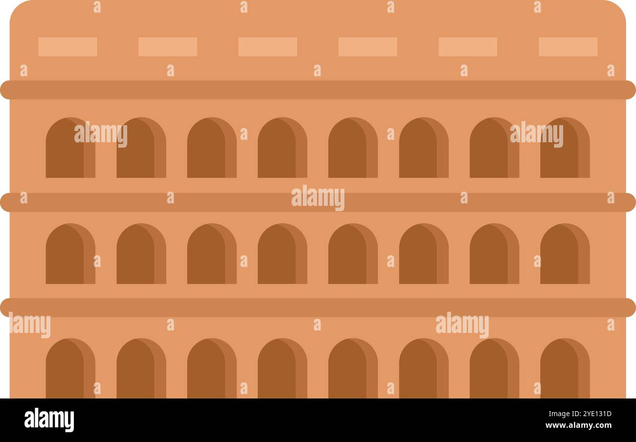 This vector illustration showcases the colosseum, an iconic symbol of ...