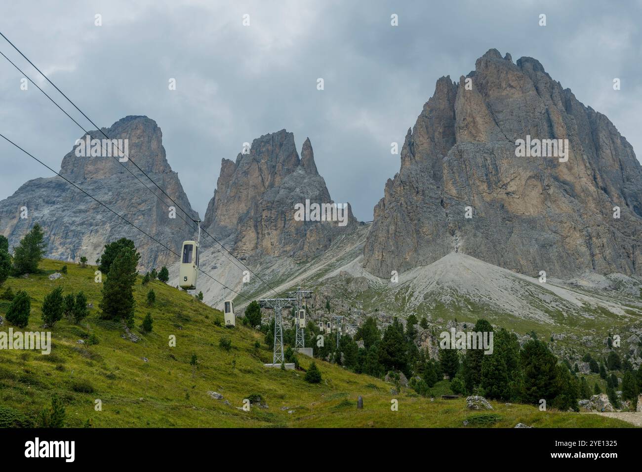 The old coffin lift, which takes you up to the Forcella Sassolungo from ...