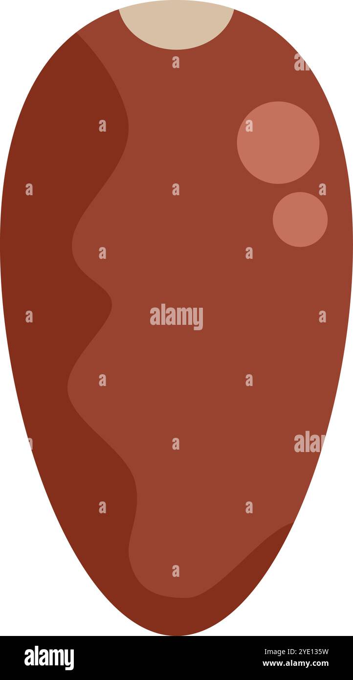 Simple vector illustration of a date fruit isolated on a white ...