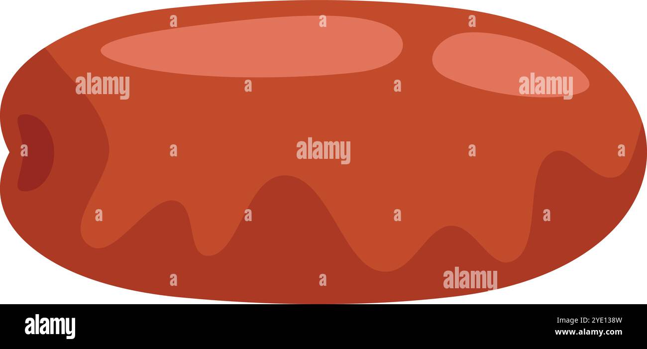 Illustration of a single date fruit with syrup dripping down its side ...