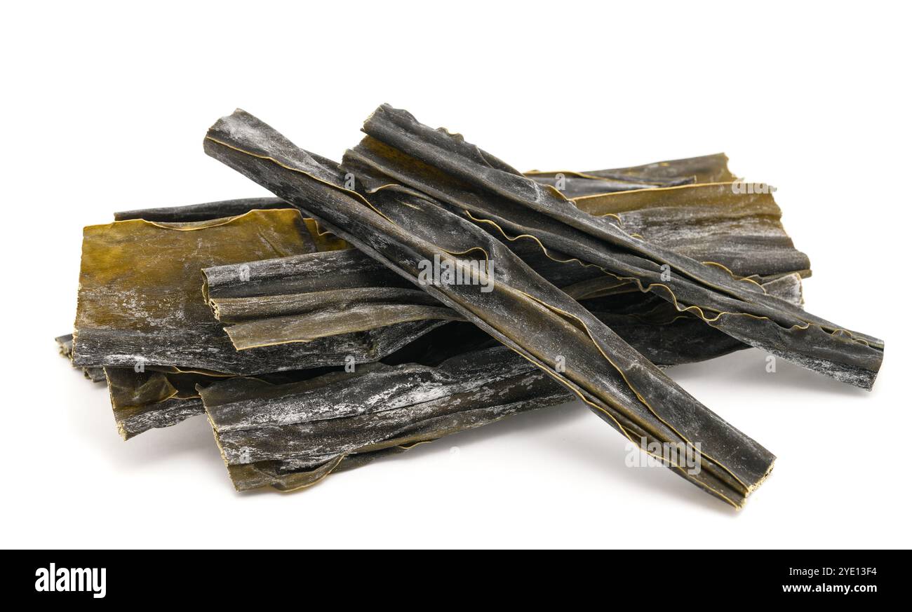 Edible kelp konbu isolated on white Stock Photo - Alamy