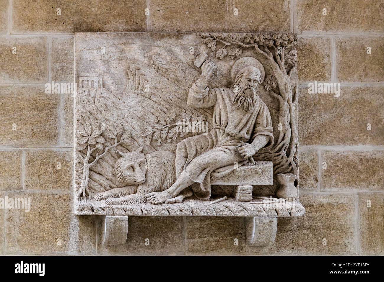 Depiction of St. Marinus. The Dalmatian stonemason fled to Monte Titano ...