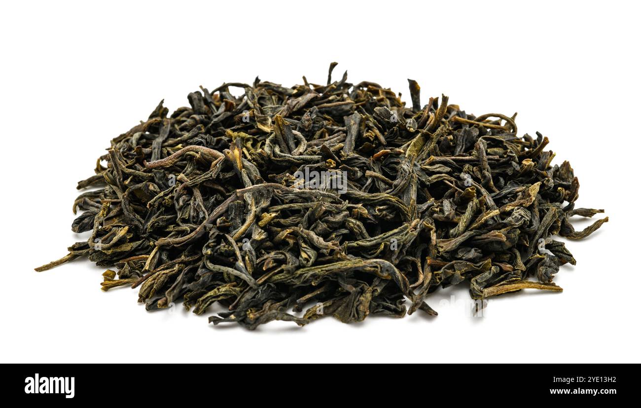 Dry green tea background Cut Out Stock Images & Pictures - Alamy