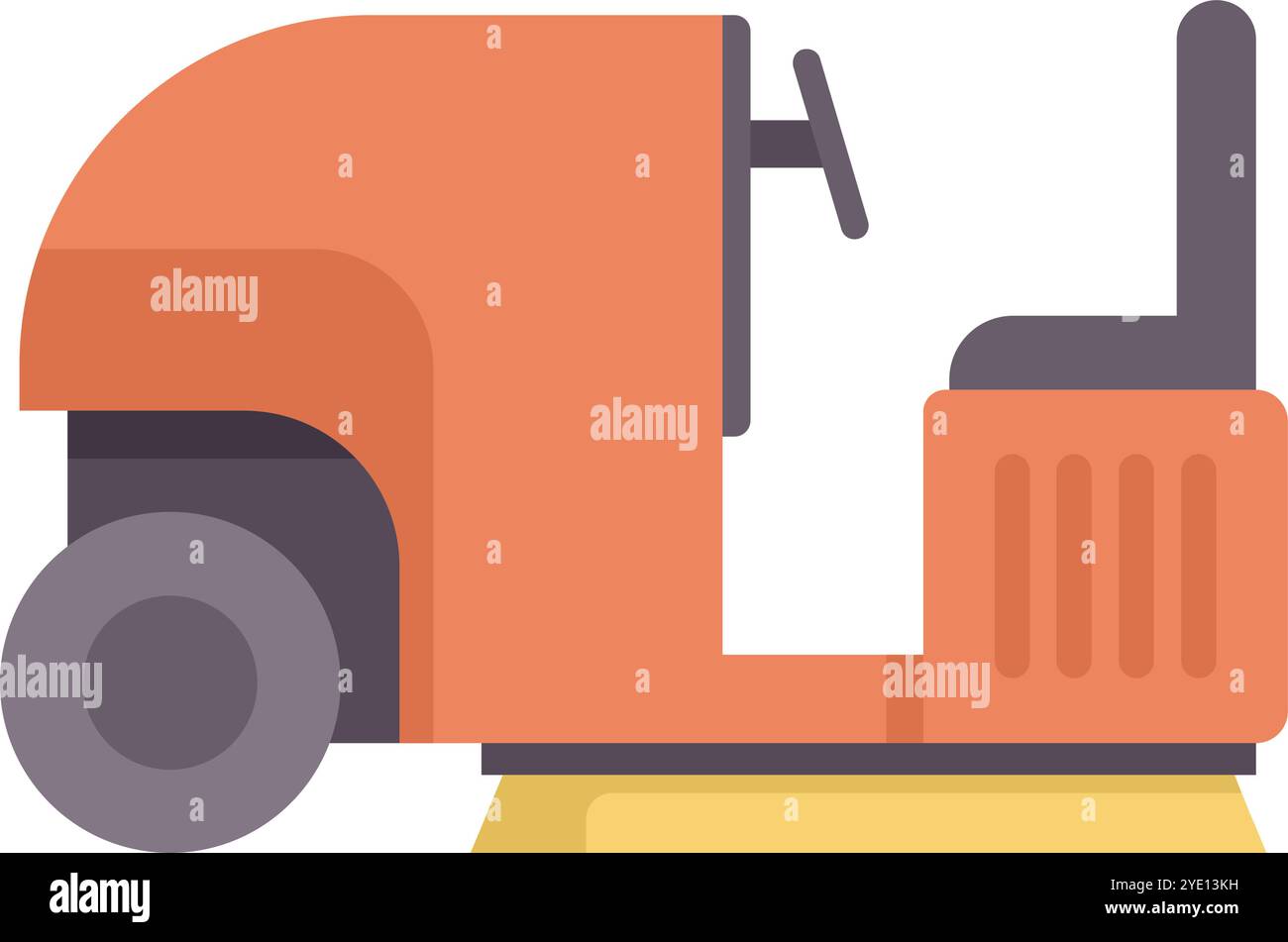 Simple icon of a street sweeper cleaning machine scrubbing the floor ...