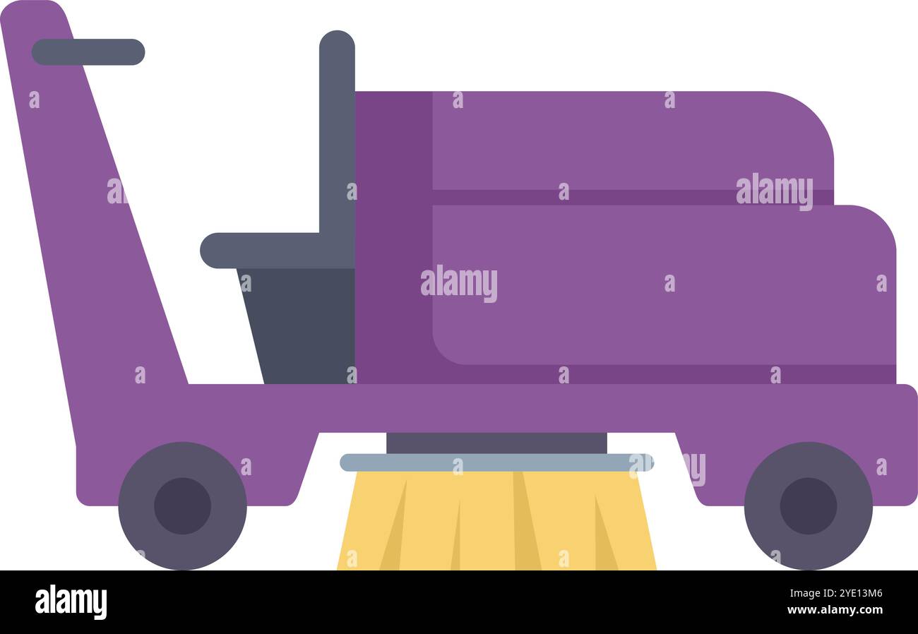 Street sweeper cleaning machine using rotating brushes to clean the ...