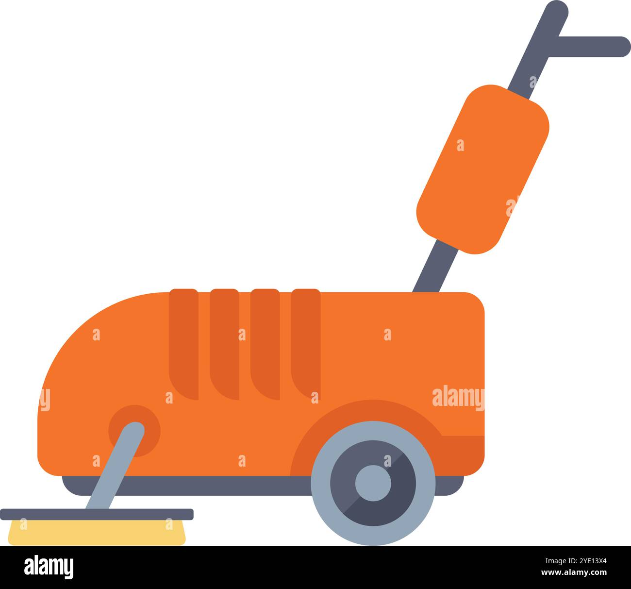 Illustration of a floor cleaning and polishing machine used by cleaning ...