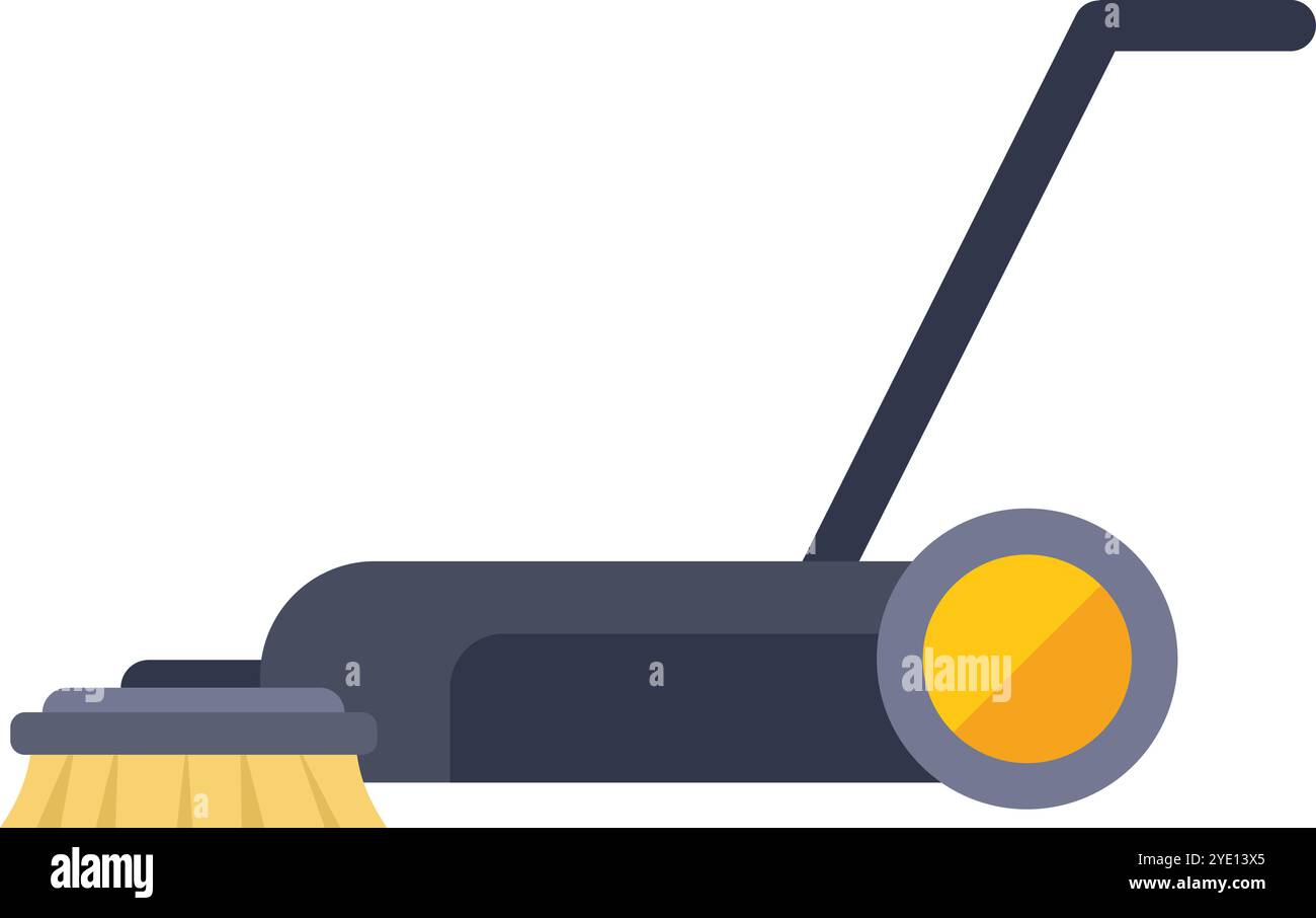 Illustration of a floor scrubber machine, professional cleaning ...