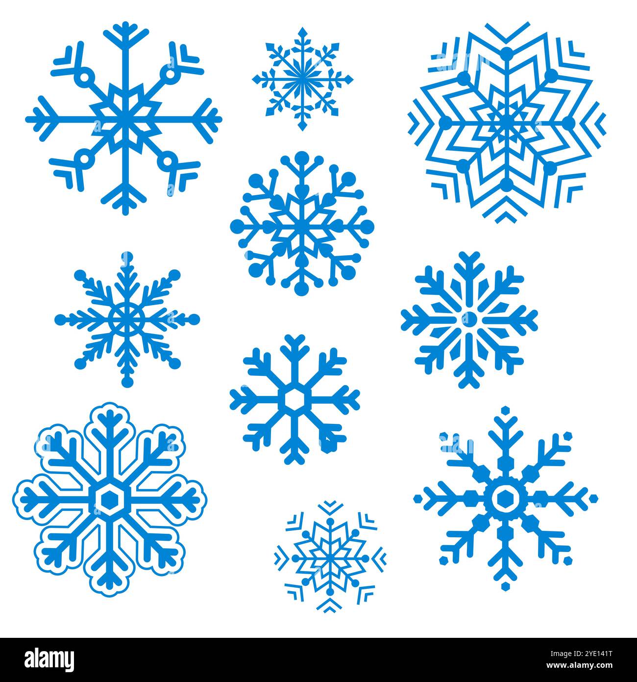 Snowflake vectors isolated on white background Stock Vector Image & Art ...