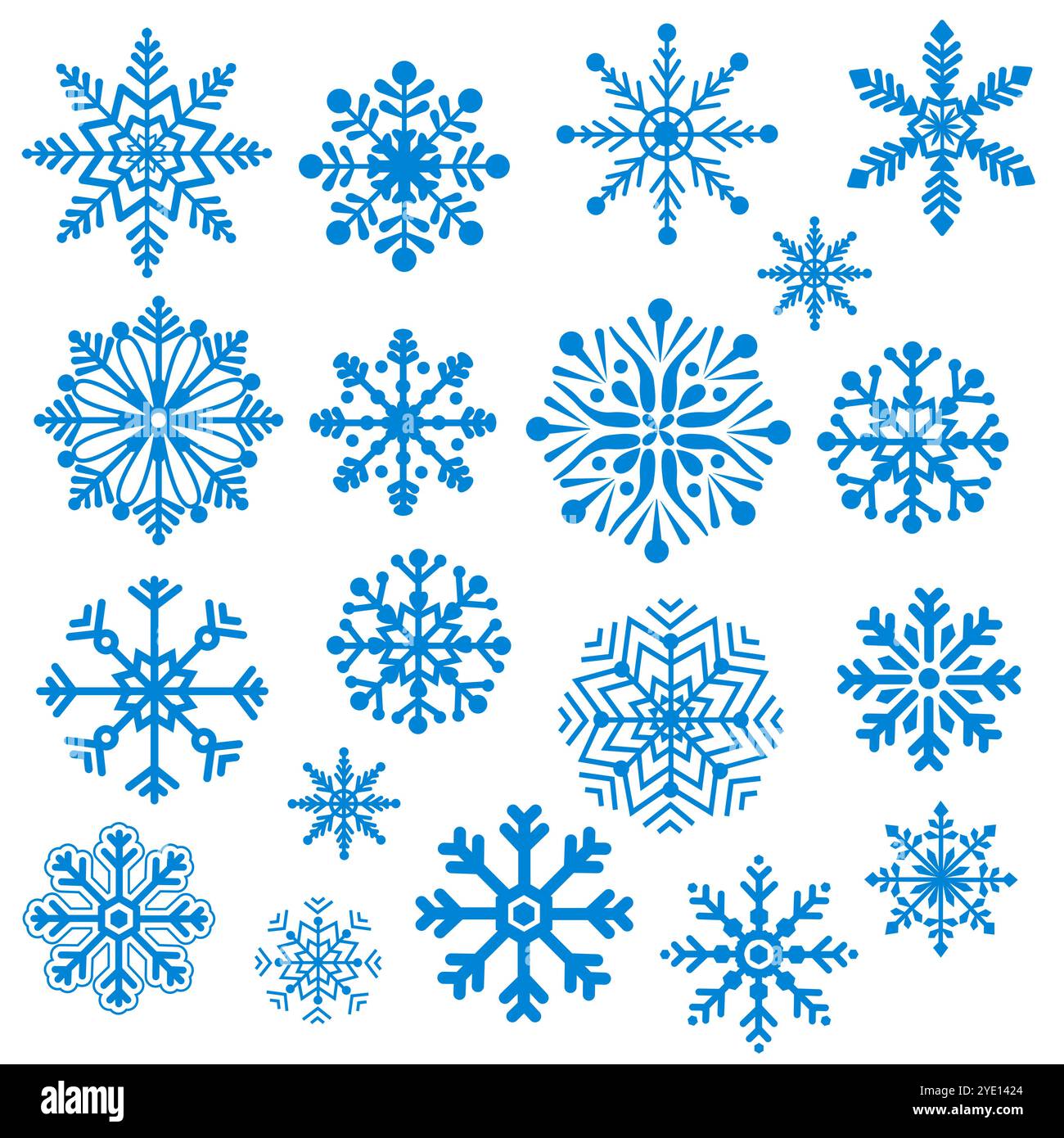 Snowflake Vectors big set isolated Stock Vector Image & Art - Alamy
