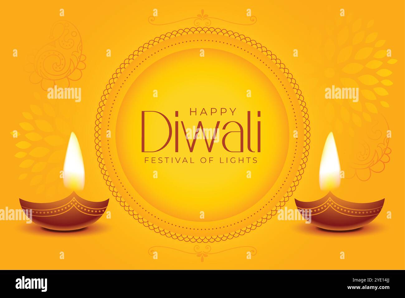 Diwali diya yellow Stock Vector Images - Alamy