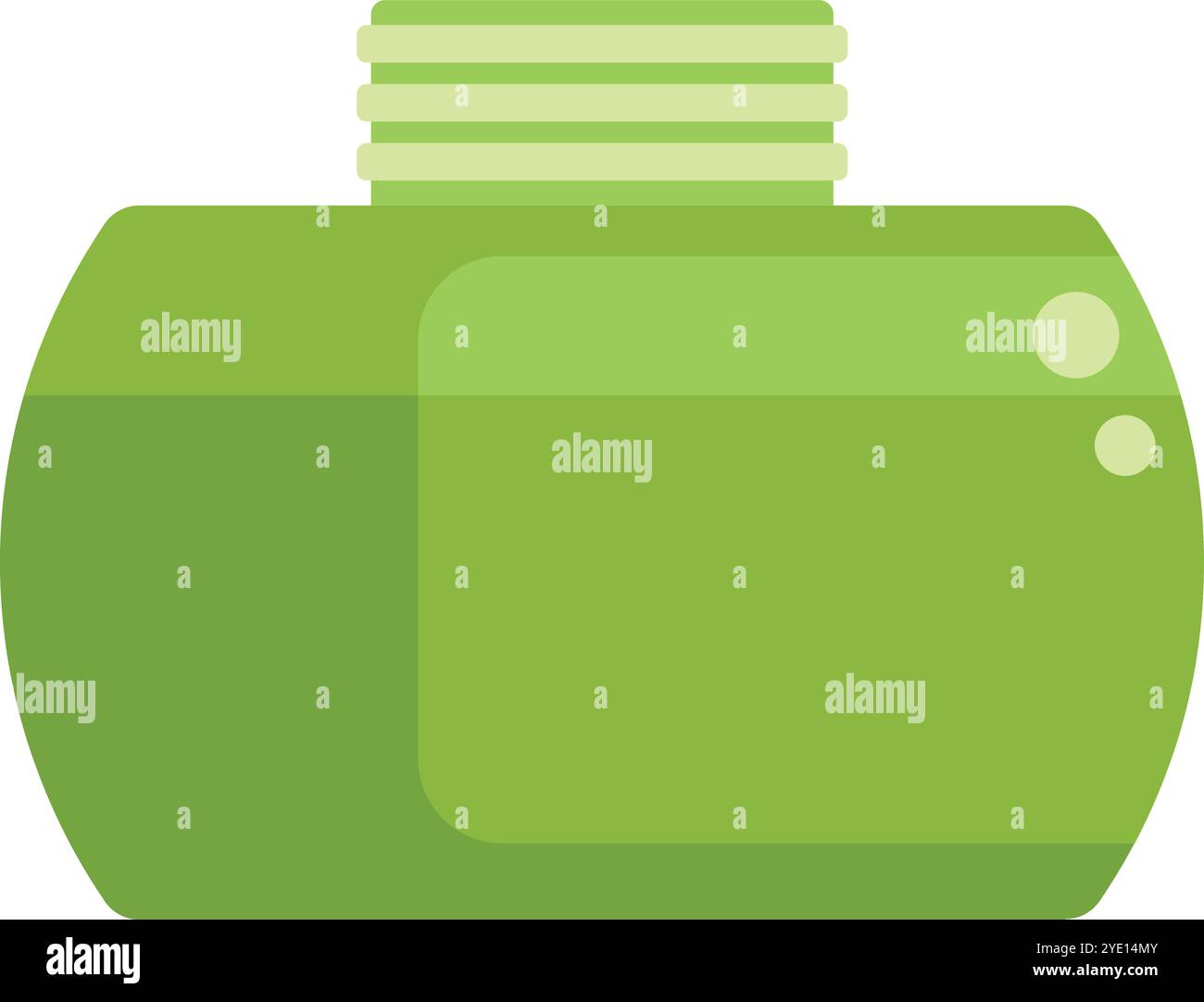 Green septic tank icon in flat style illustrating a wastewater ...